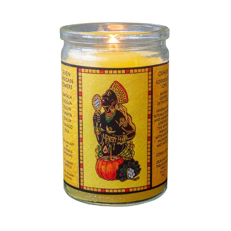 Oshun Seven African Powers Voodoo Candle - New Orleans Voodoo Museum
